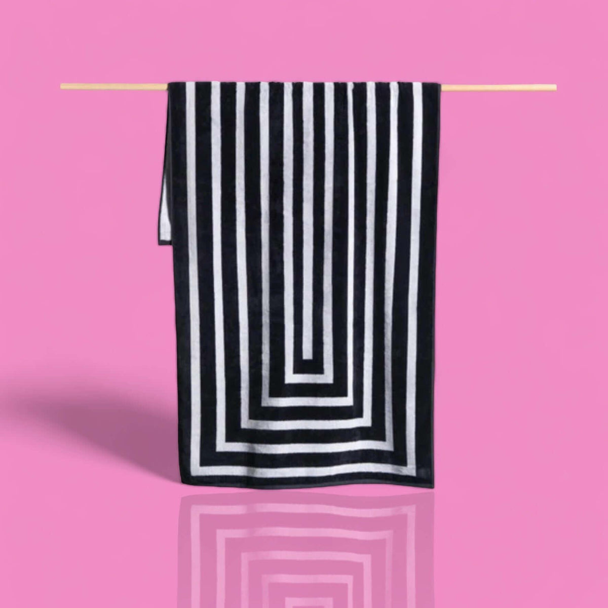 Baddie Beach: Oversized luxury jacquard Monaco geometric beach towel ...